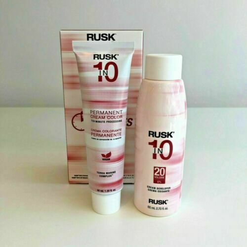 Rusk IN 10 Permanent Hair Color 6N And Free 20 Volume Developer Travel ...